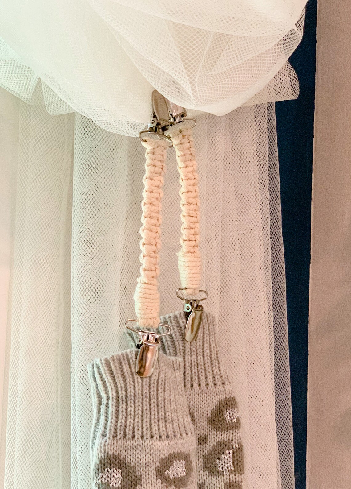 Macrame Mitten Clips Macrame Mitten Savers Boho Mitten Clips - Etsy