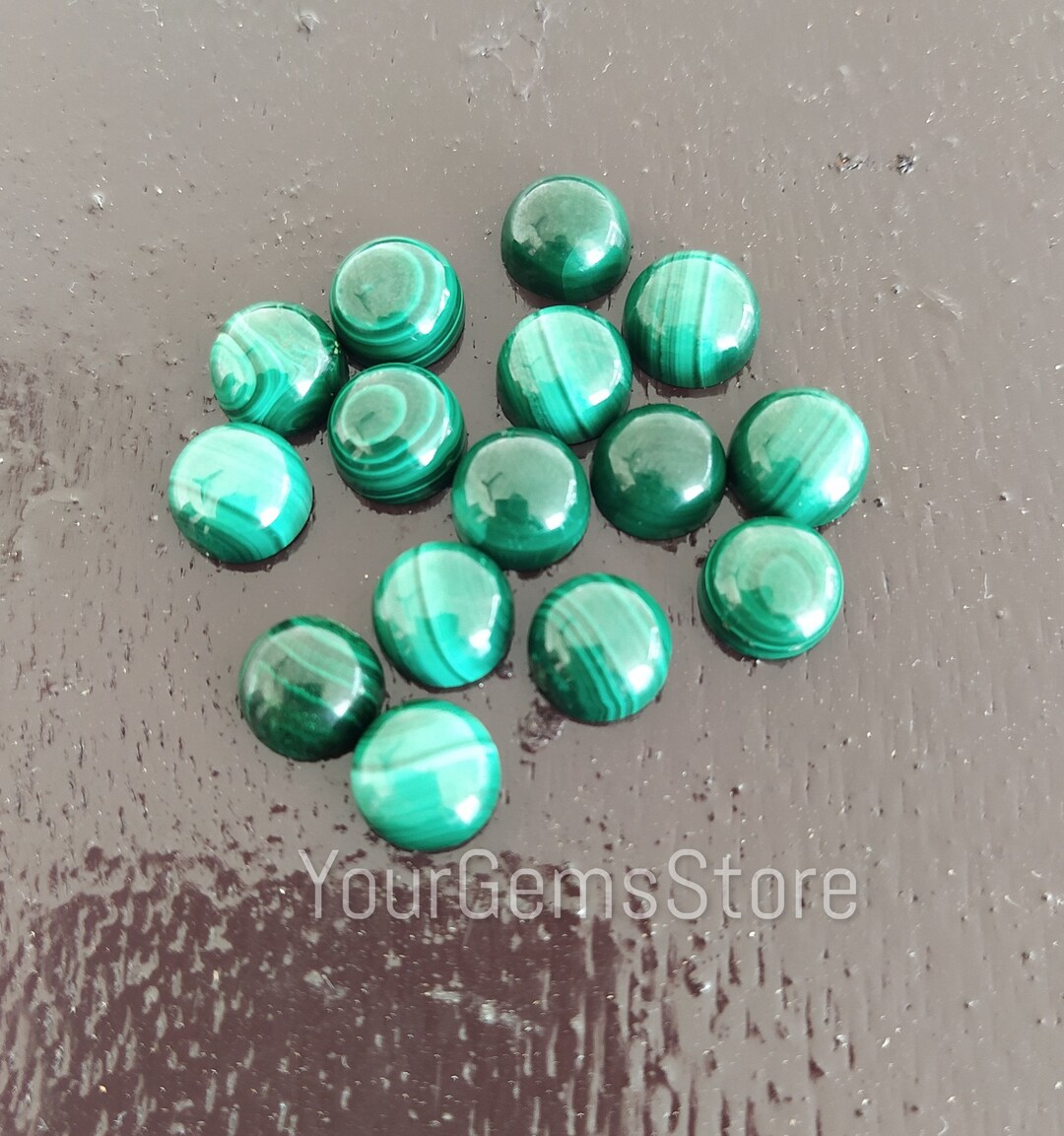 AAA Natural Malachite Round Cabochon Calibrated Size Flat Back - Etsy