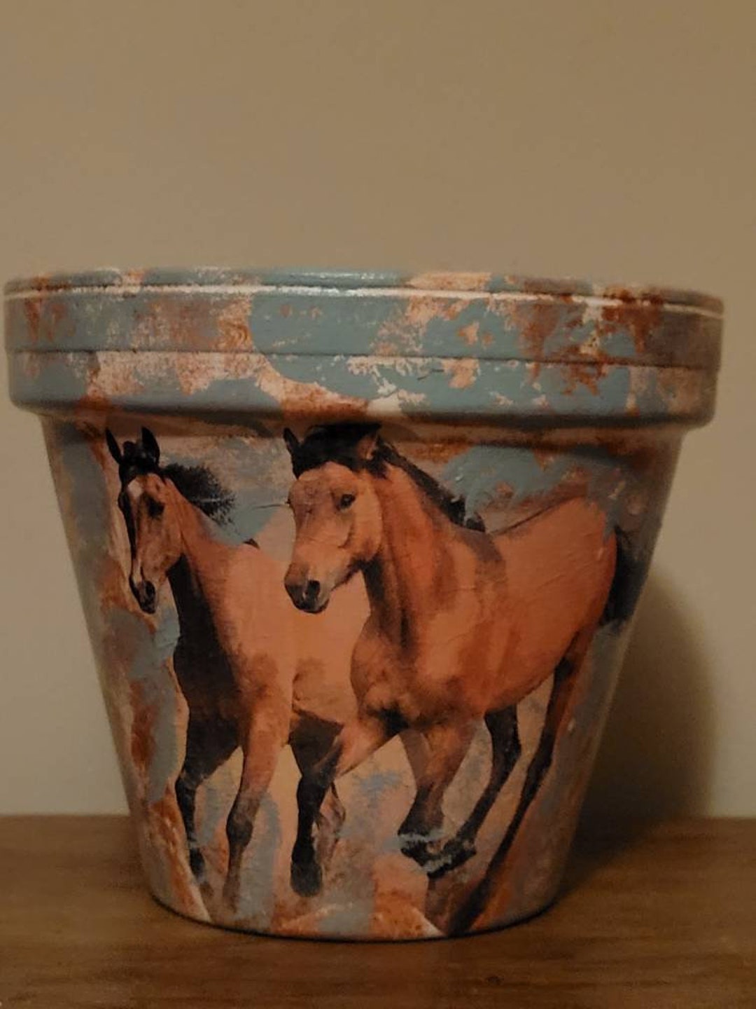 Hand Decorated Plant Pot Horse Design Indoor or Outdoor Use - Etsy