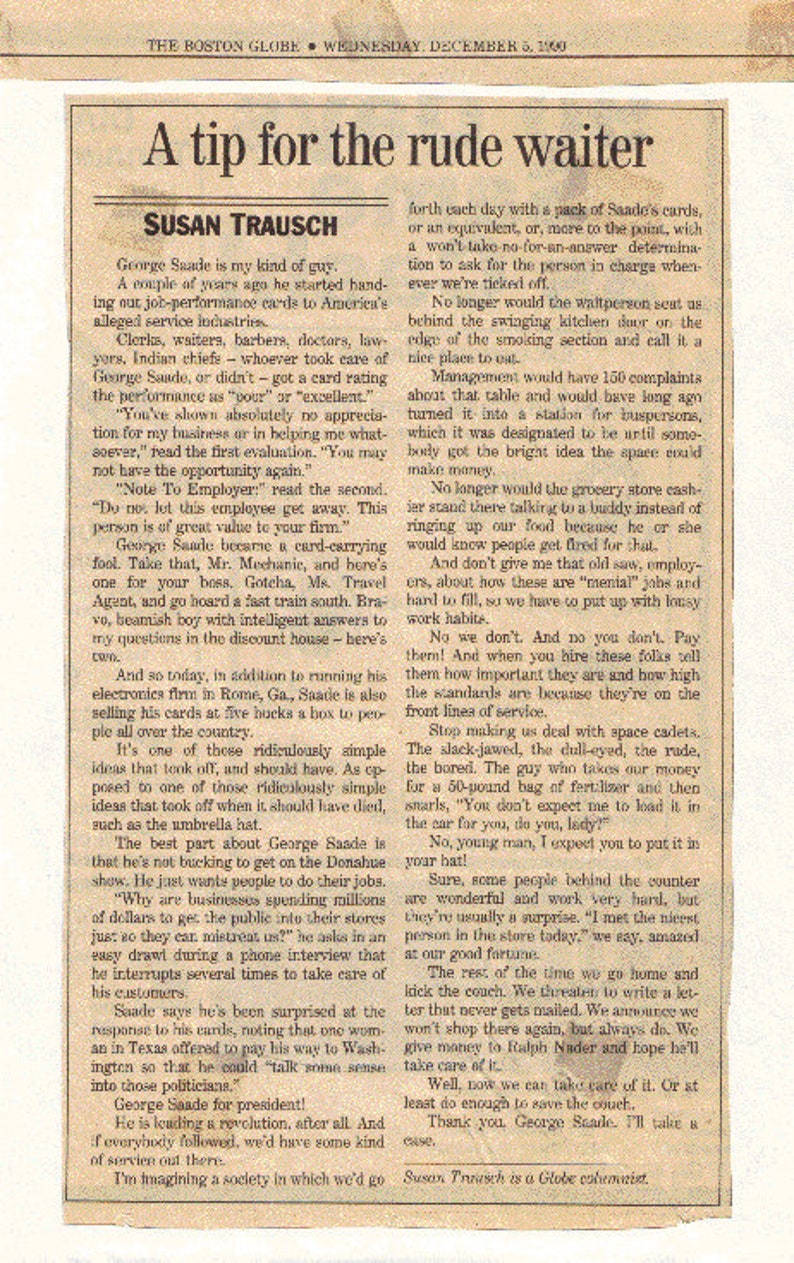 Famous ©job Performance Card - Etsy