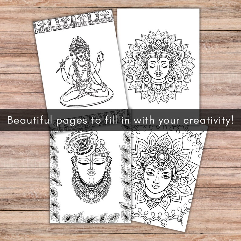 Digital Download the Namaste Colouring Pages | 10 Page Hinduism ...
