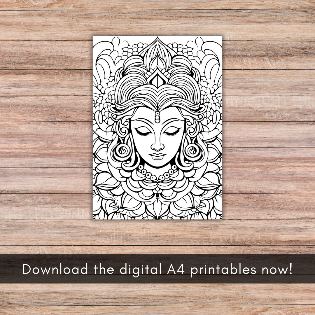 Digital Download the Namaste Colouring Pages | 10 Page Hinduism ...