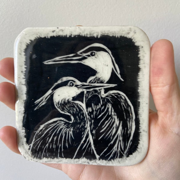 Sgraffito Tile - Etsy