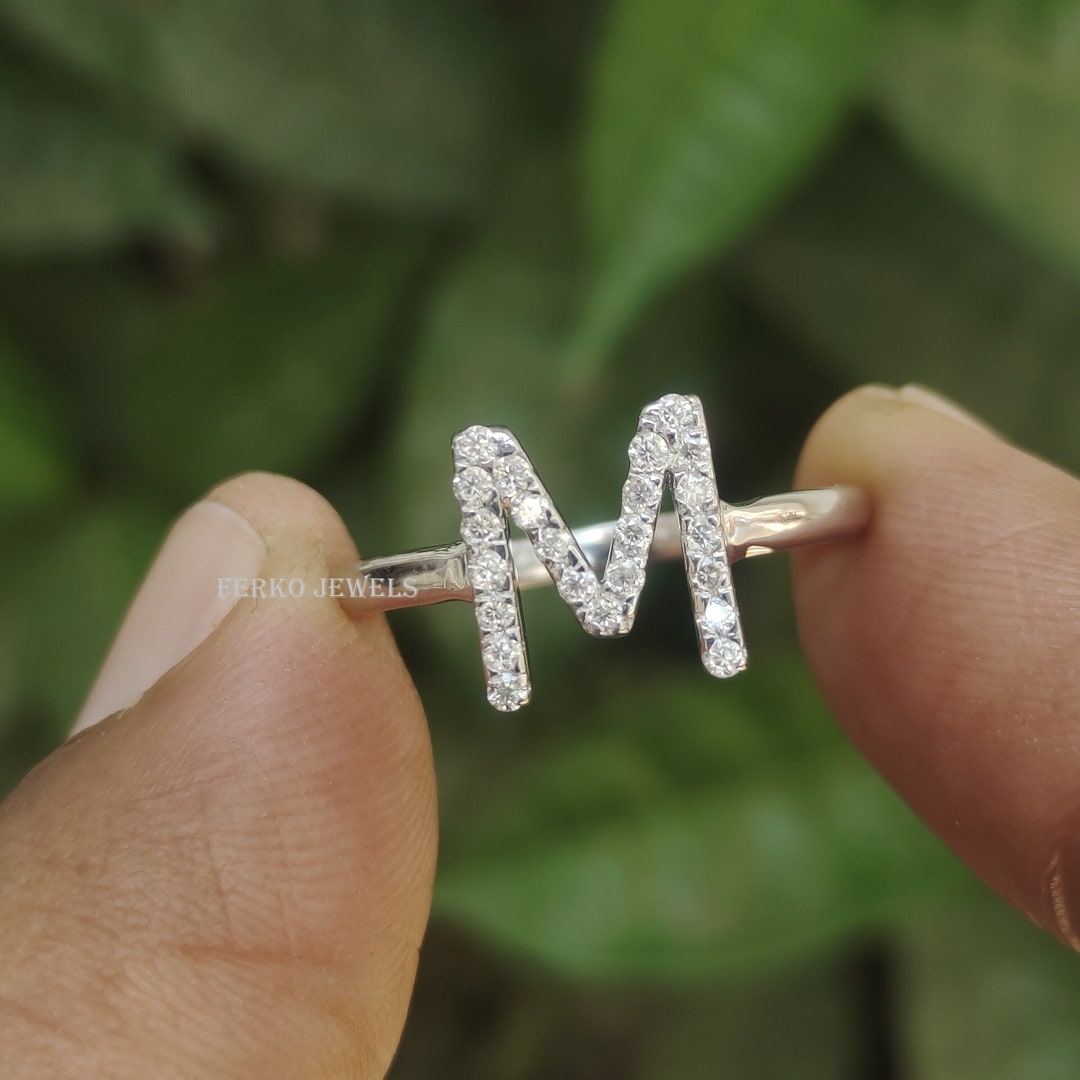 A to Z Custom Name Ring/letter Moissanite Ring/unique Customize Ring/alphabet Ring/personalized ...