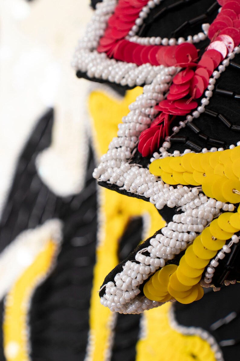 80s Sequin Color Splash Dress M - Etsy