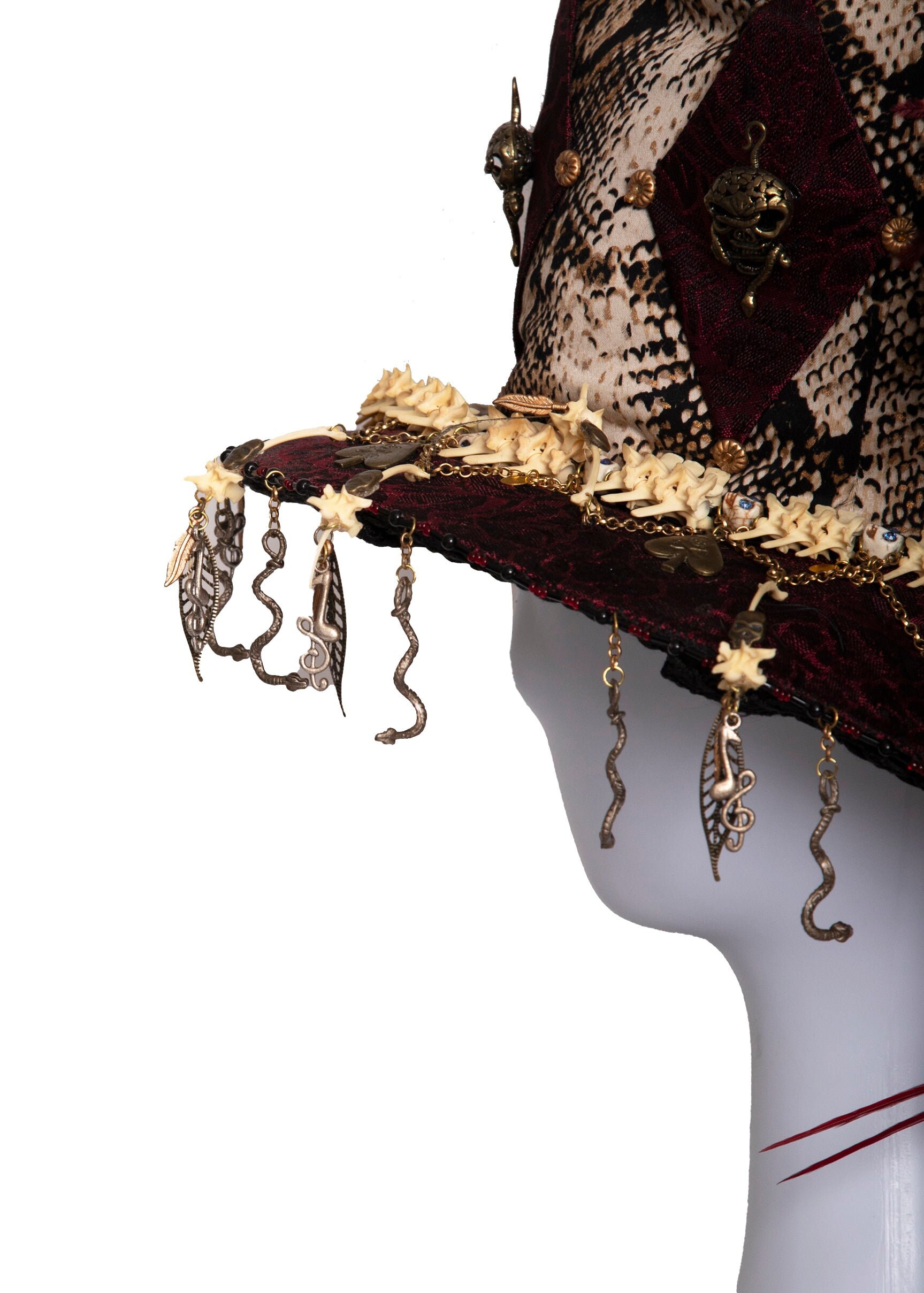 Steven Tyler Snake Feathered Top Hat - Etsy