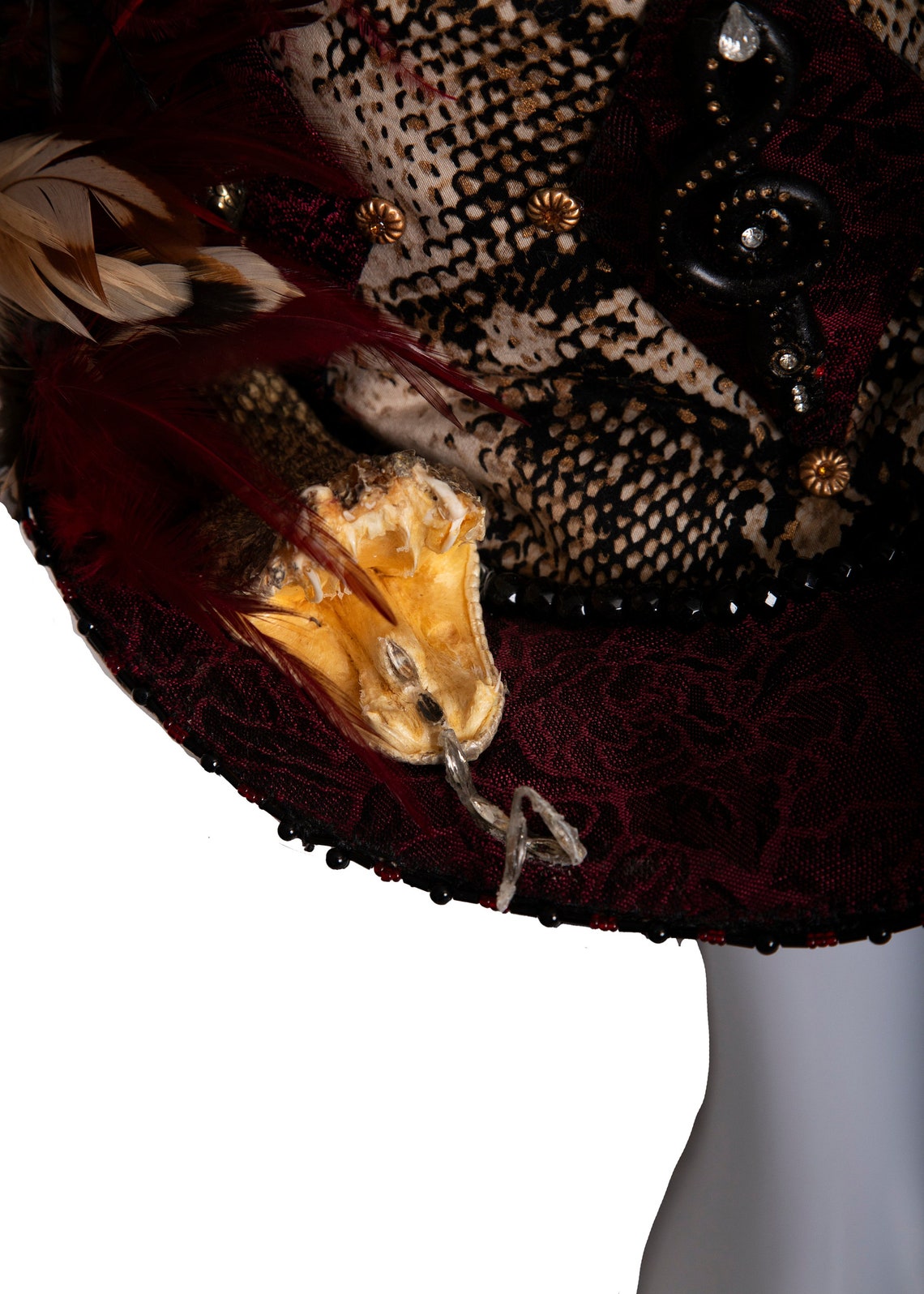 Steven Tyler Snake Feathered Top Hat - Etsy