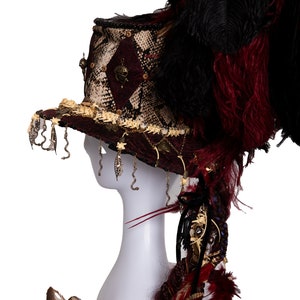 Steven Tyler Snake Feathered Top Hat - Etsy