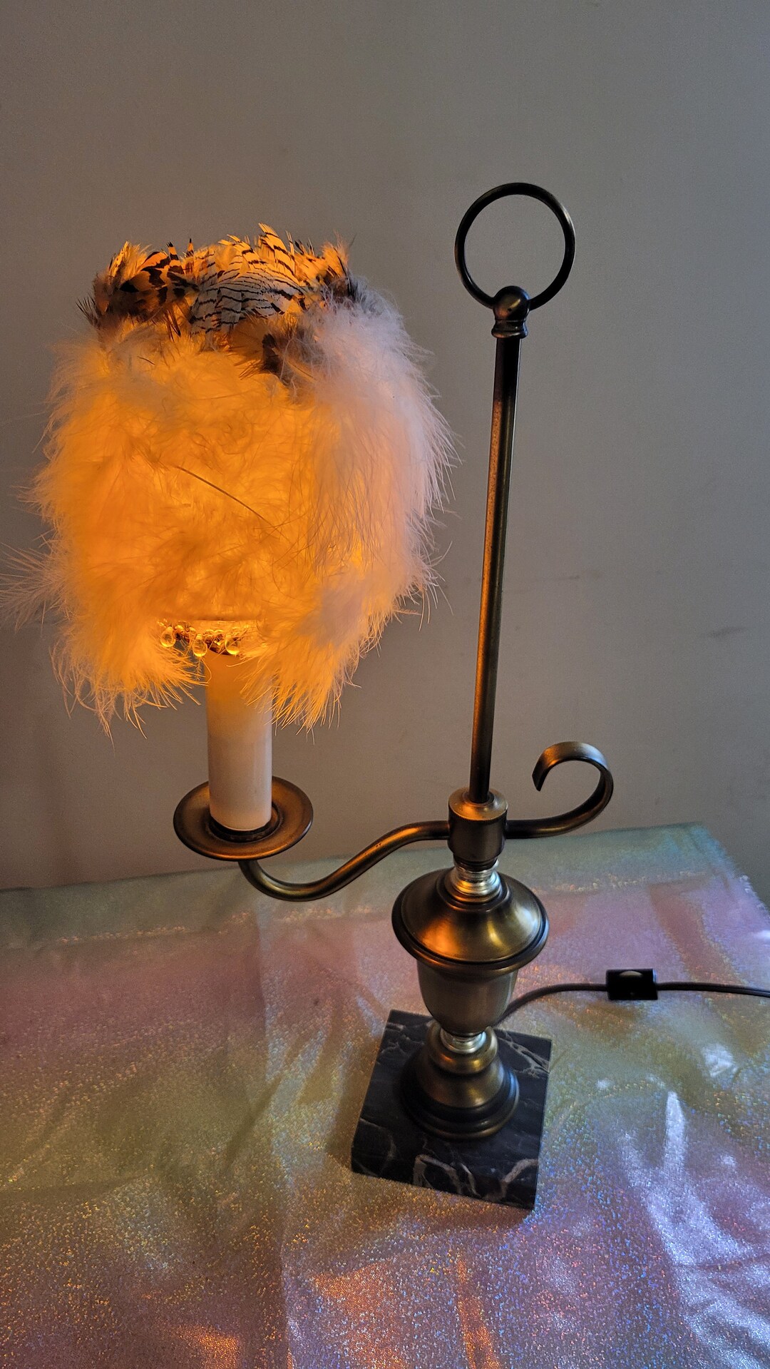 Antique Bronze Scroll Lamp Repurposed to Beauty - Etsy