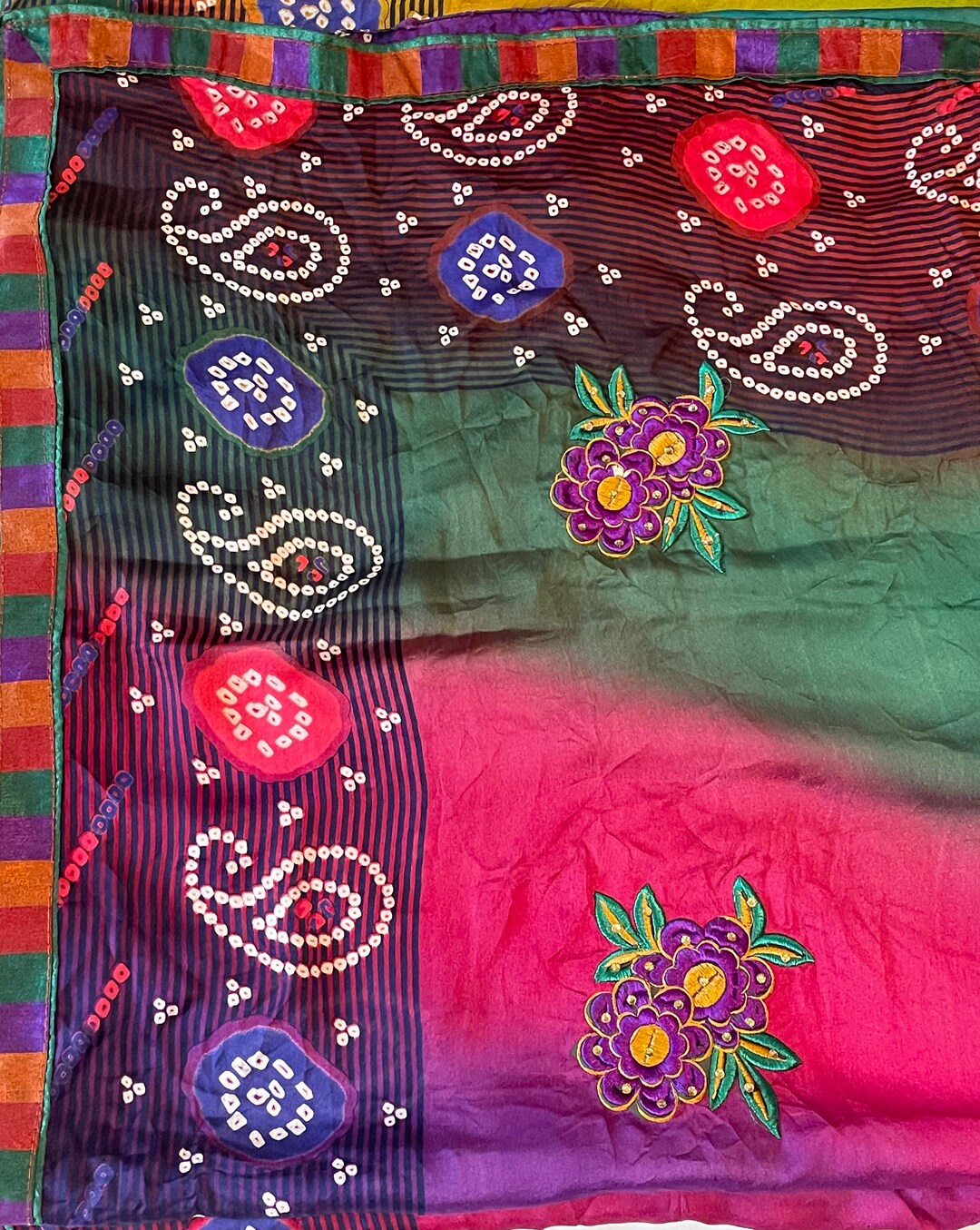 Sari Silk Printed and Embroidery With Blouse - Etsy