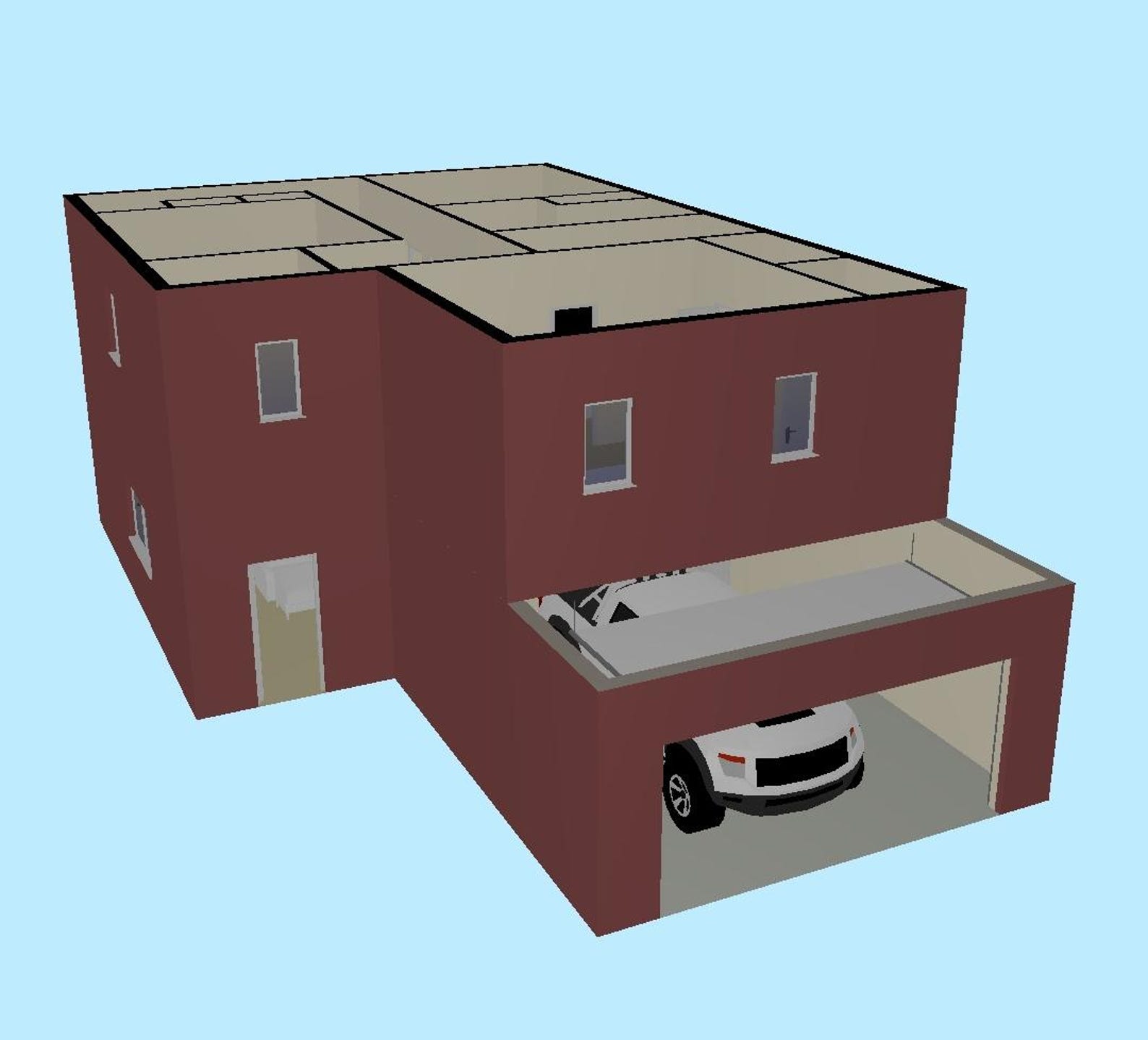 3 BR/2.5 BA 2-story House W/garage 2D Floor Plan - Etsy
