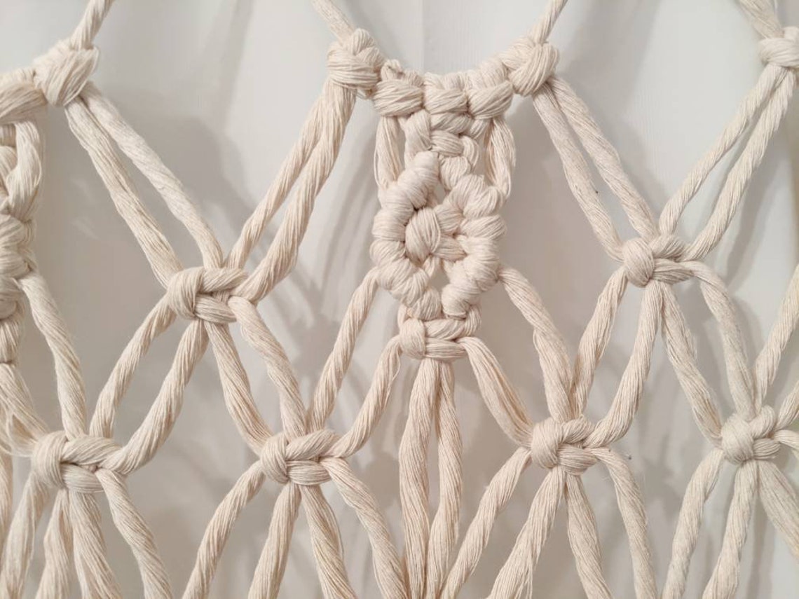 Macrame Shower Curtain Cover/handmade in Oregon/5mm Cotton - Etsy