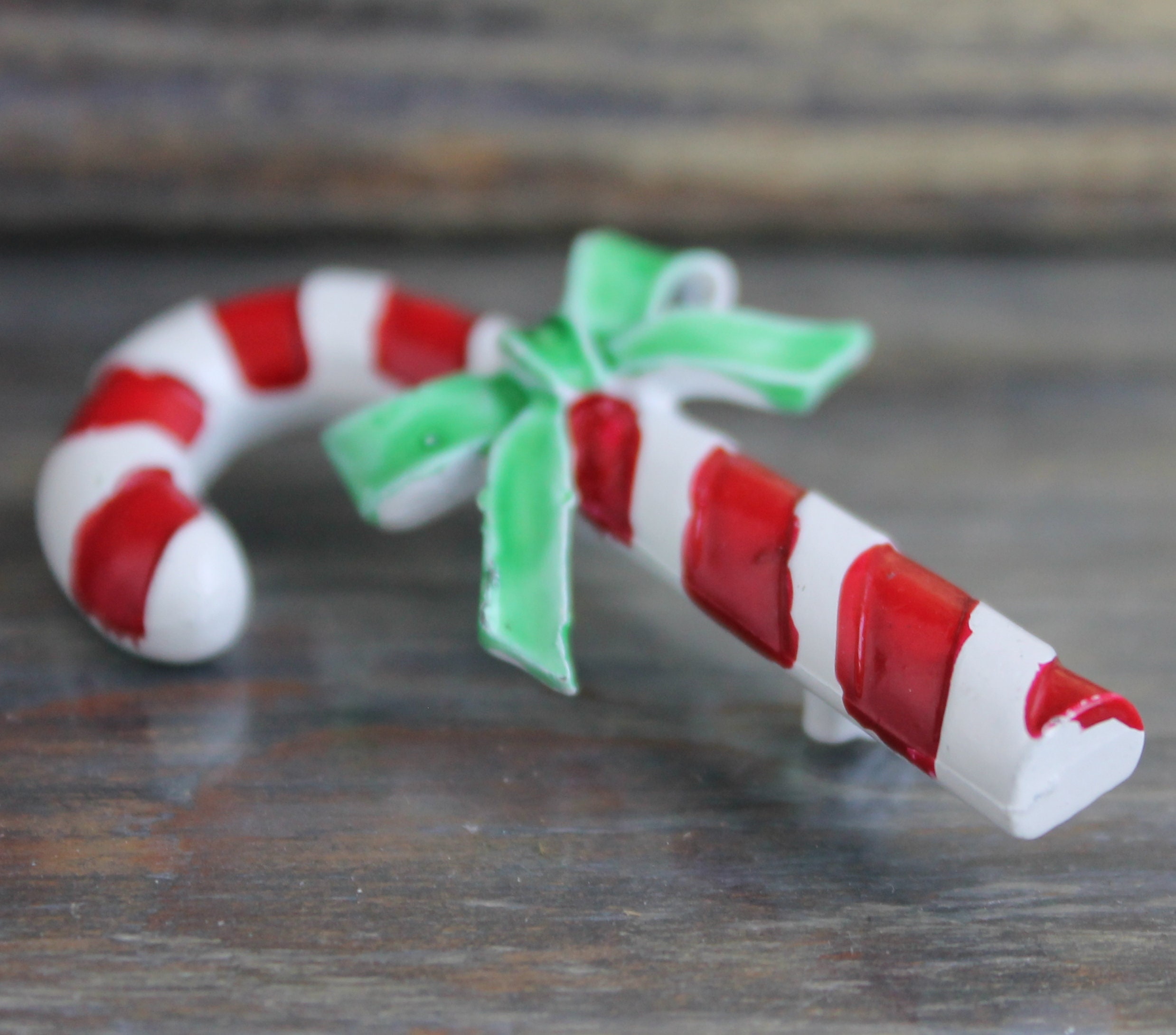 Vintage Enameled Candy Cane Pin Christmas Gerrys Brooch Holiday Jewelry ...
