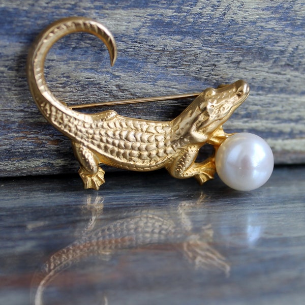 Alligator Brooch - Etsy