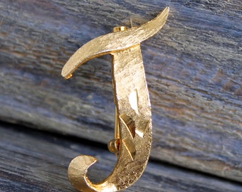 Initial T Brooch - Etsy
