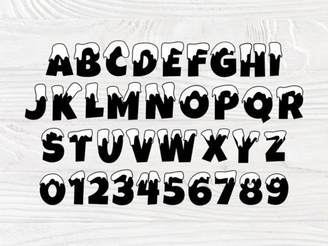 Snow Font Svg - Etsy