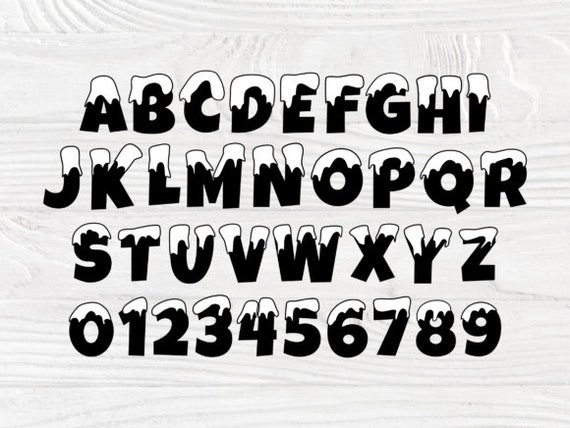 Snow Font Svg - Etsy