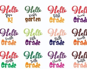 School Grades Bundle PNG, Digital Download, Sublimate, Sublimation ...