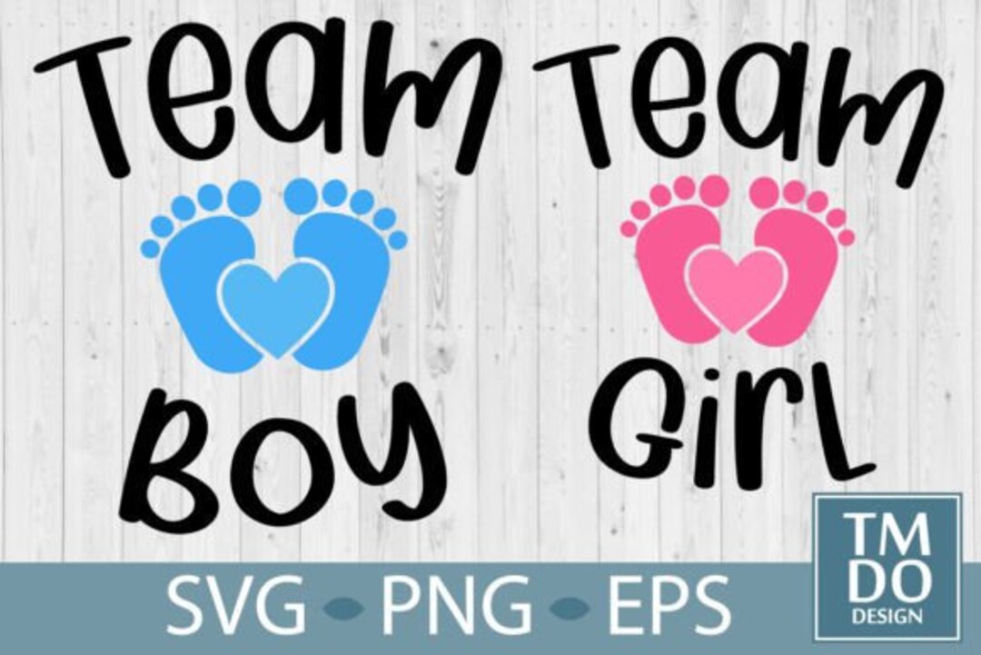 Team Girl Team Boy Gender Reveal Svg - Etsy