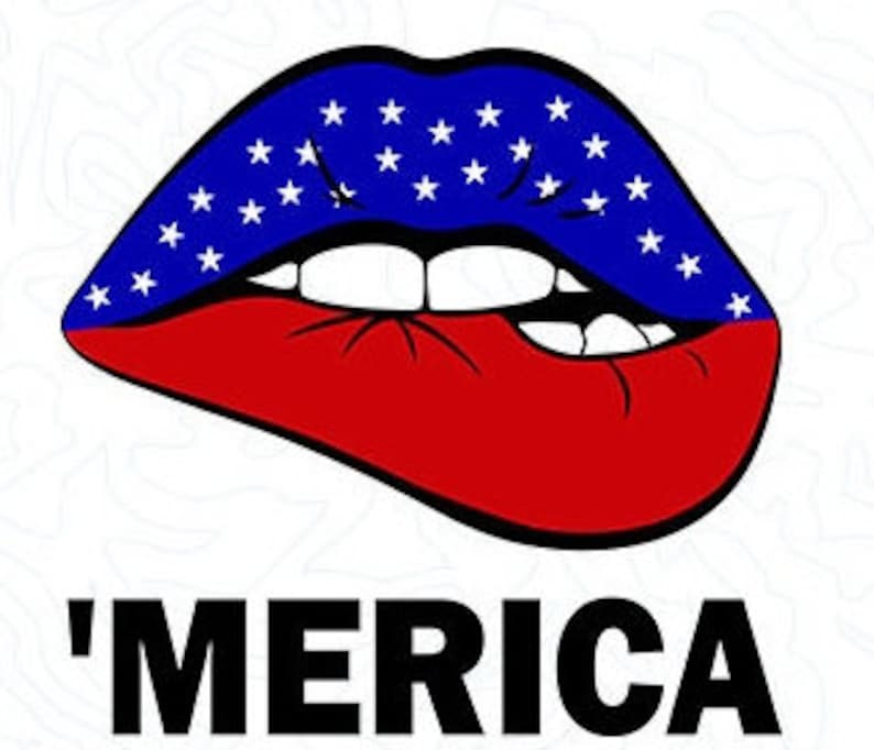 America Lips Svg - Etsy