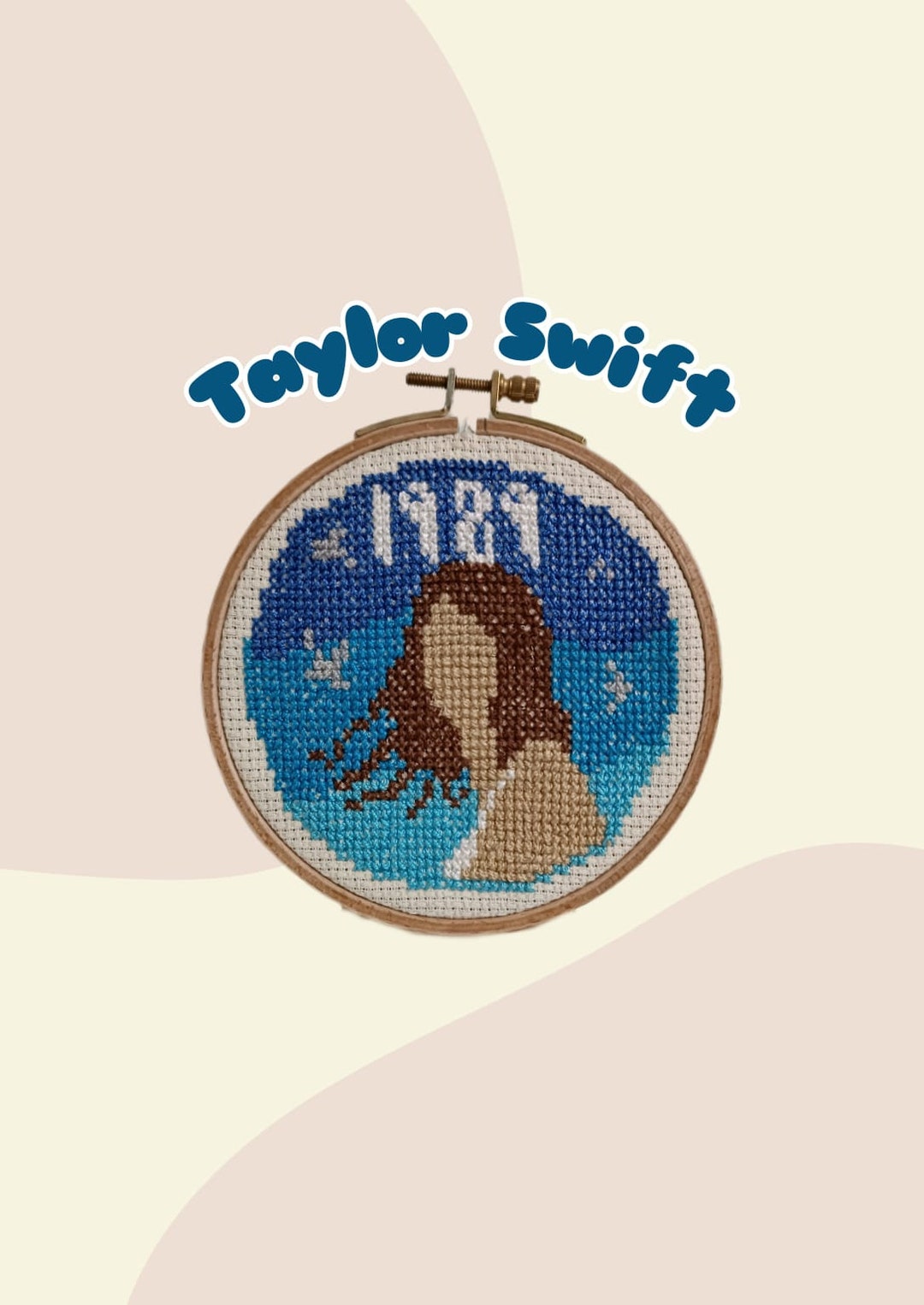 Taylor Swift Handmade Cross Stitch Portrait, Taylor Swift Embroidery ...