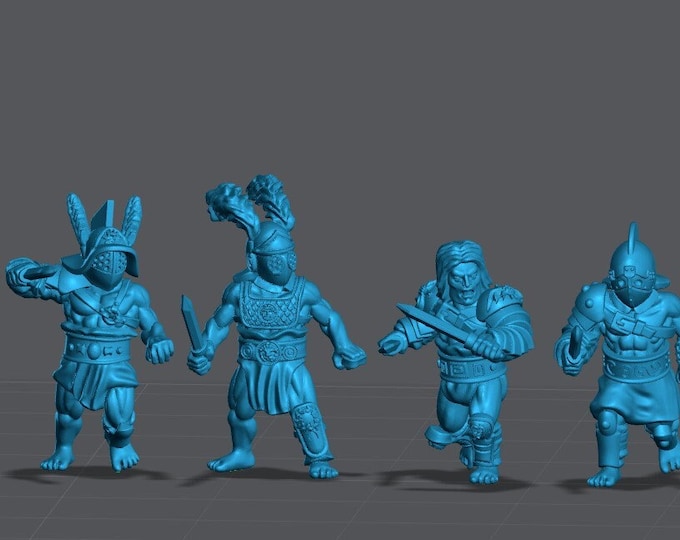 Gladiators & Spartacus Roman Games/arena 3dbreed Miniatures 15mm Scale ...