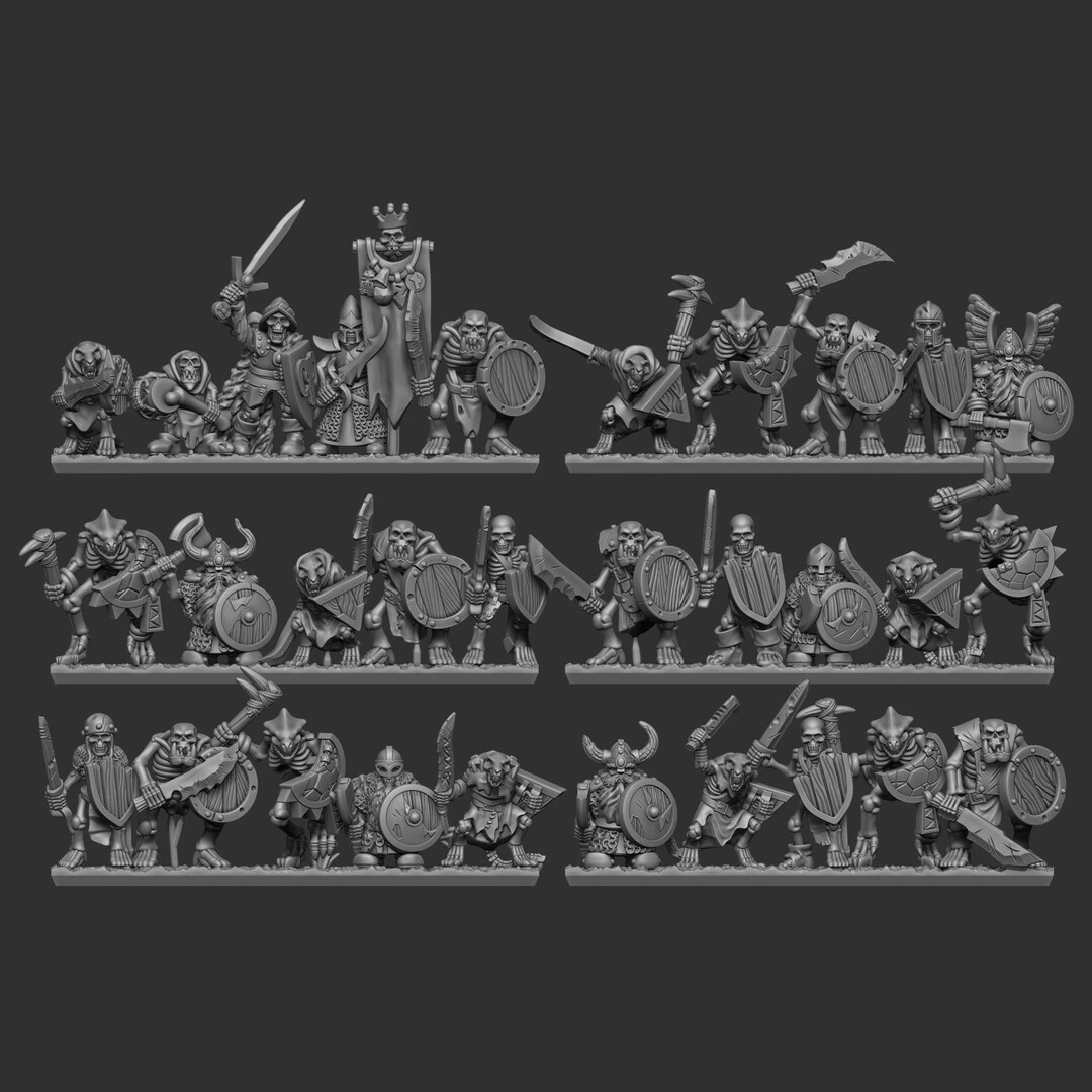 Skeleton Mercenary Legion (x6) | Mercenaries | Varus Miniatures | 10mm ...