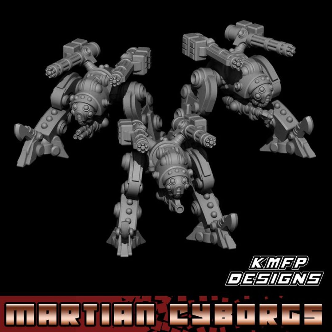 Martian Cyborg Hunter Killer Cyborgs V2 (x12) | 8mm Scale | KMFP ...