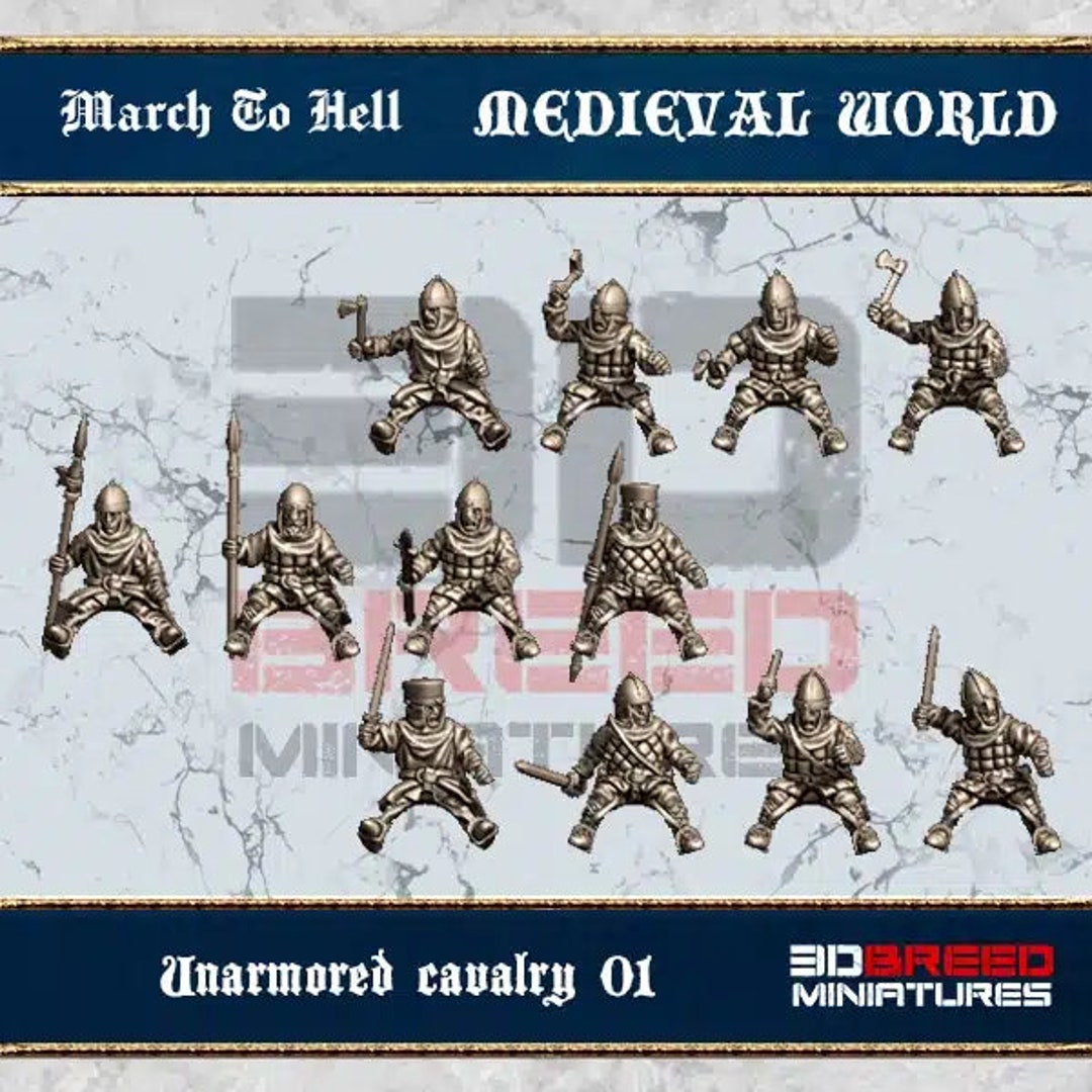 Unarmored Cavalry (x12) | 13th Century Western Europe | Medieval World ...