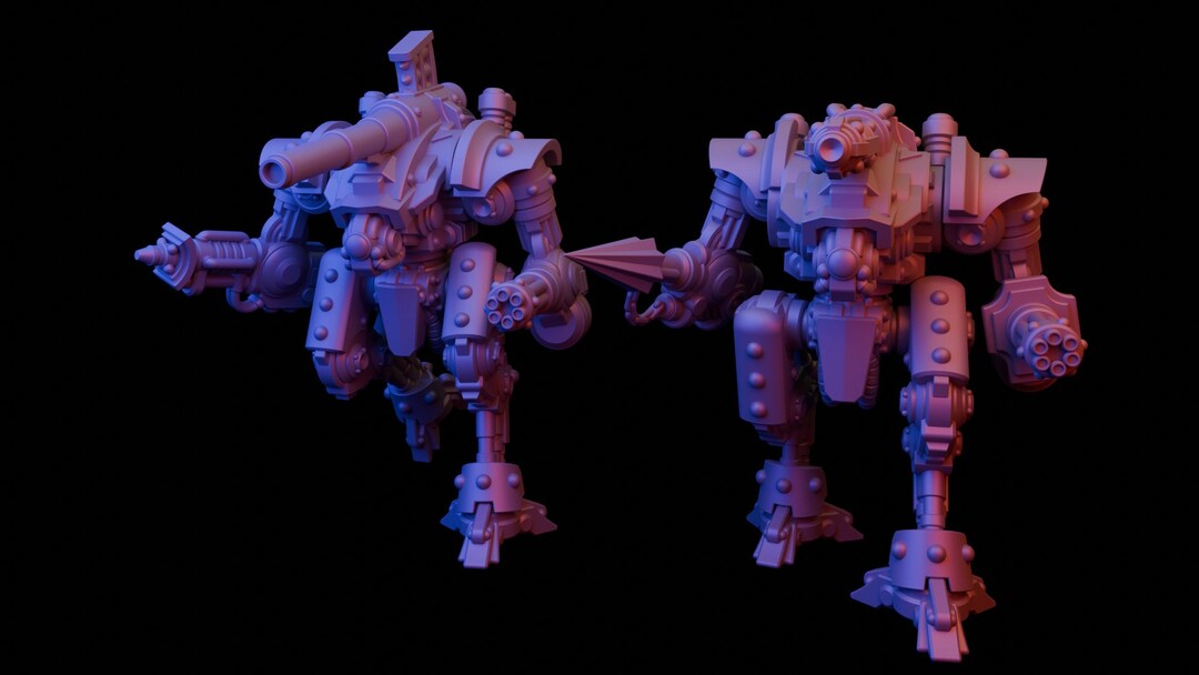 Big Cannon Scout Knights (x2) | Forge Barons | 8mm | KMFP Designs - Etsy