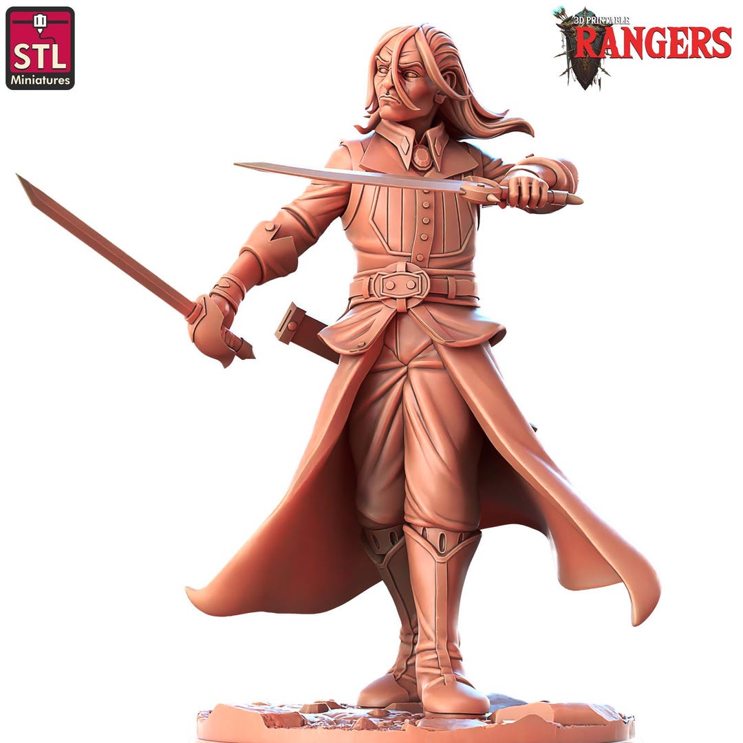 Swordman Rangers 32mm Scale STL Miniatures - Etsy
