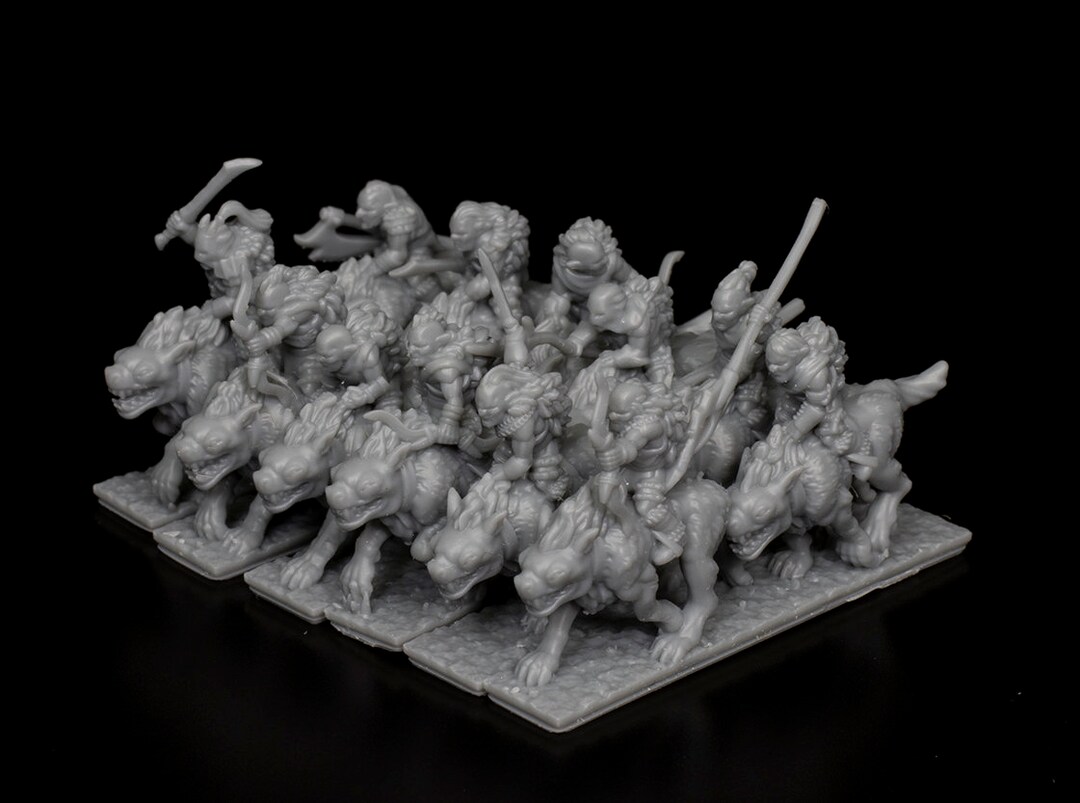 Orc Dire Wolf Riders | Varus Miniatures | 10mm Scale - Etsy UK
