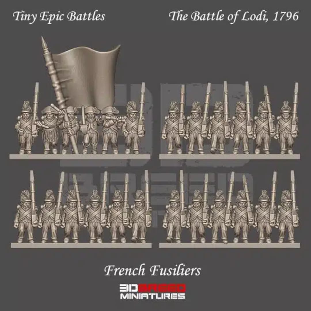 French Fusiliers | Battle of Lodi, 1796 | 3dbreed Miniatures | 10mm ...