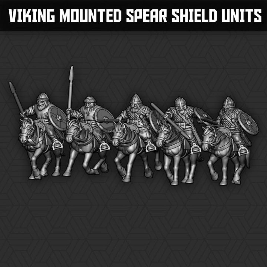 Viking Cavalry Spear and Shield (x6) | SMOL Miniatures | 15mm Scale - Etsy