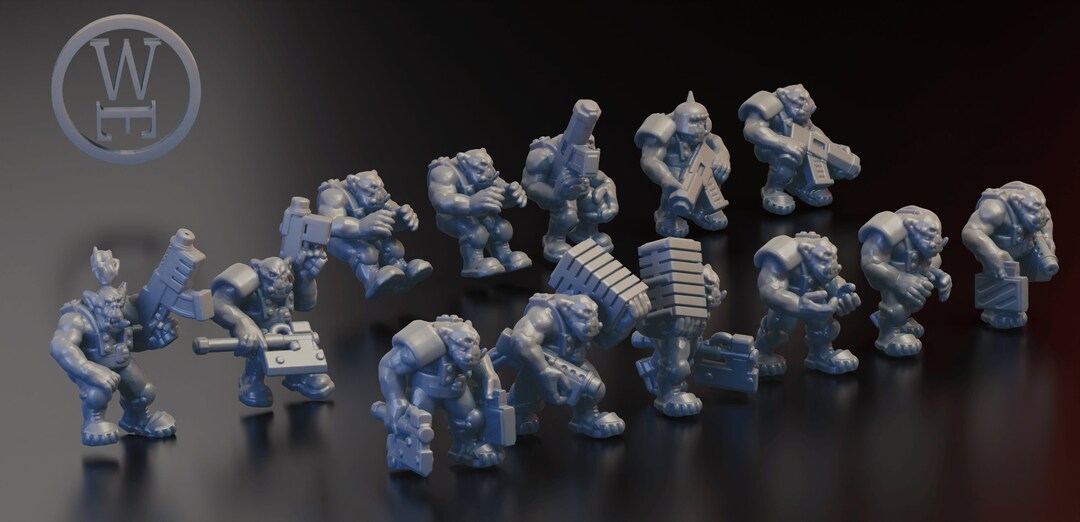 Orc Vehicle Crew and Laborers (x26) | 8mm | Wakes Emporium - Etsy