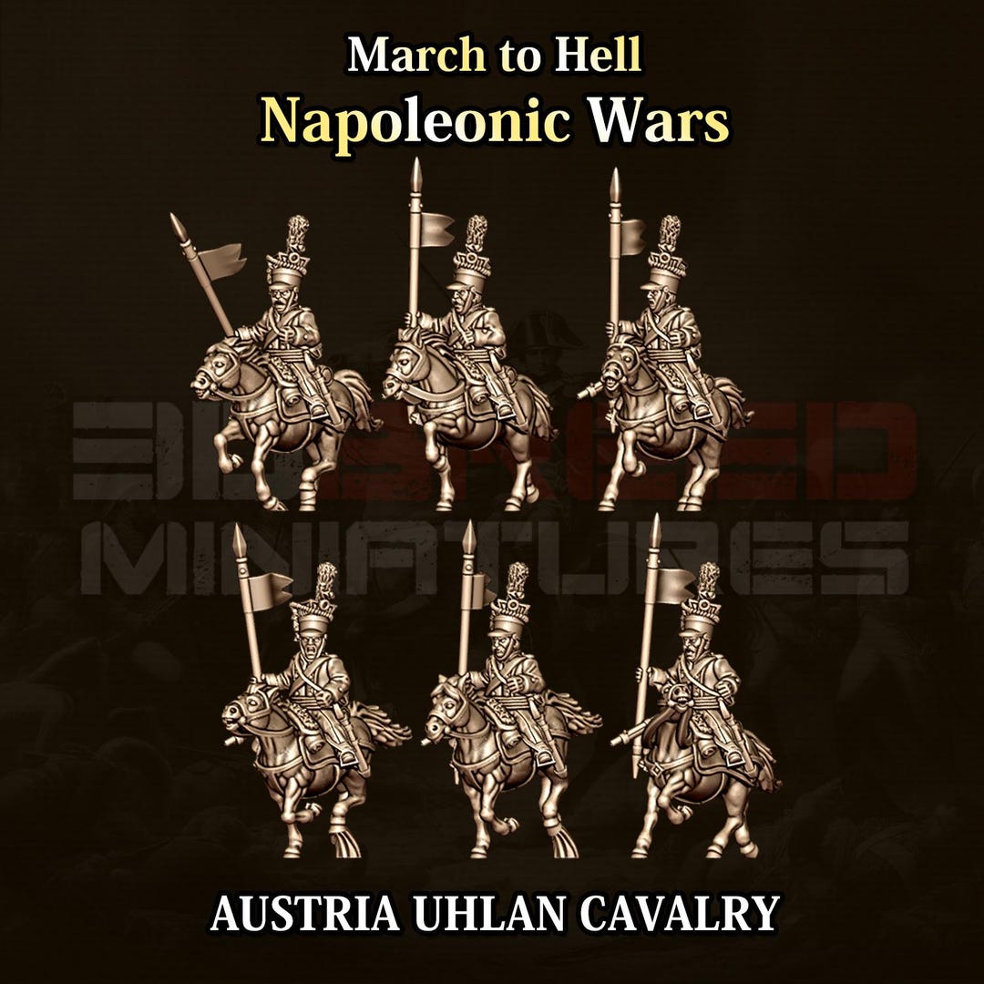 Austria Uhlan Cavalry | Napoleonic Wars | 3dbreed Miniatures | 15mm ...