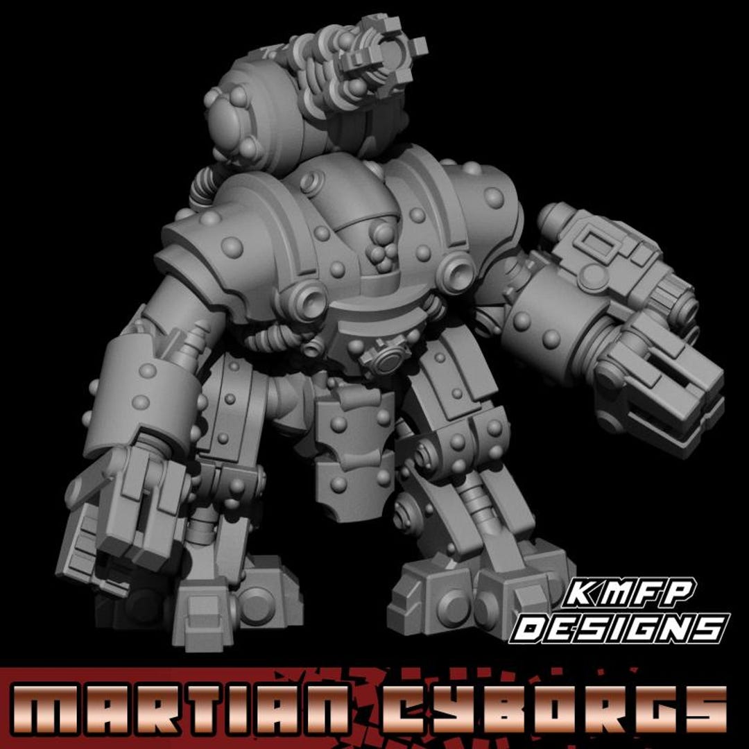Heavy Siege Cyborg (x1) | Martian Cyborg | 8mm Scale | KMFP Designs - Etsy