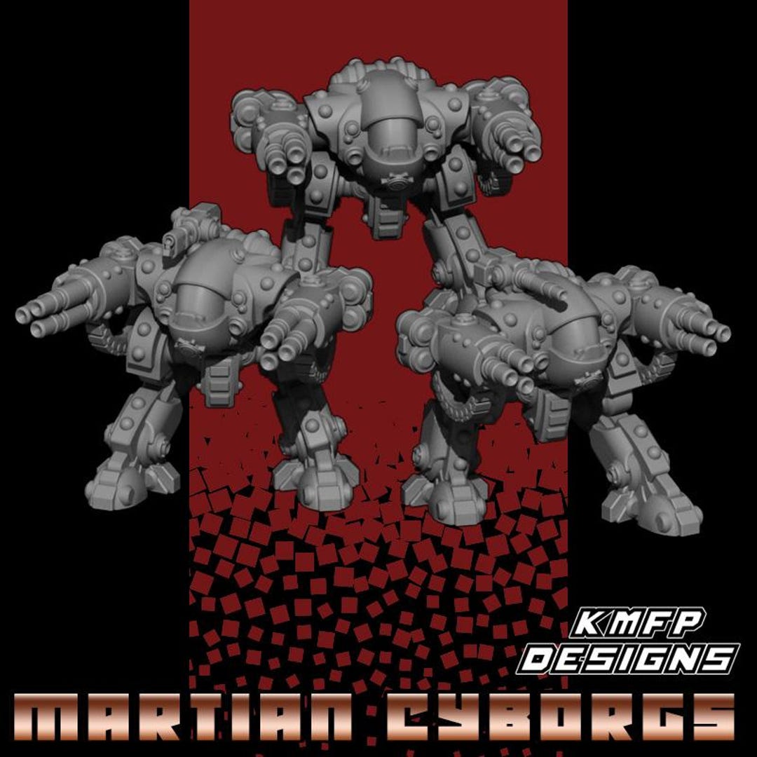 Cyberbot Enforcer (x18) | Martian Cyborg | 8mm Scale | KMFP Designs - Etsy