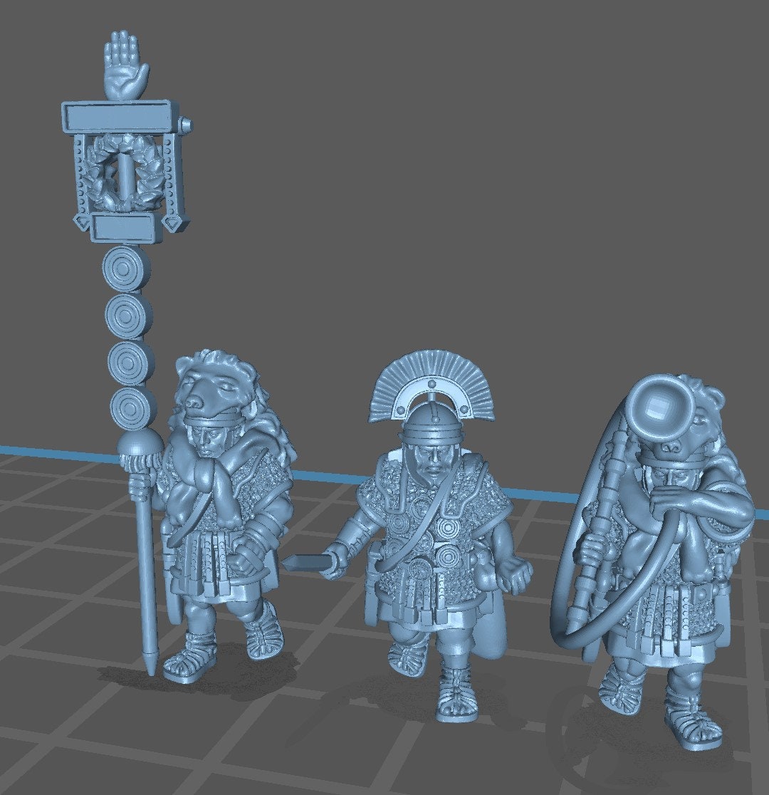 Legionaries Command B | Imperial Rome Army | 3D Breed Miniatures | 15mm ...