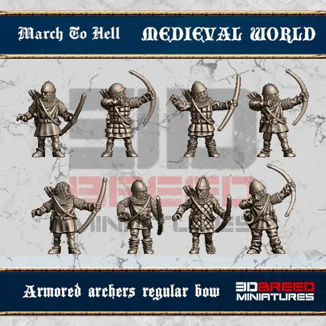 Armored Archers Regular Bow (x8) | 13th Century Western Europe ...