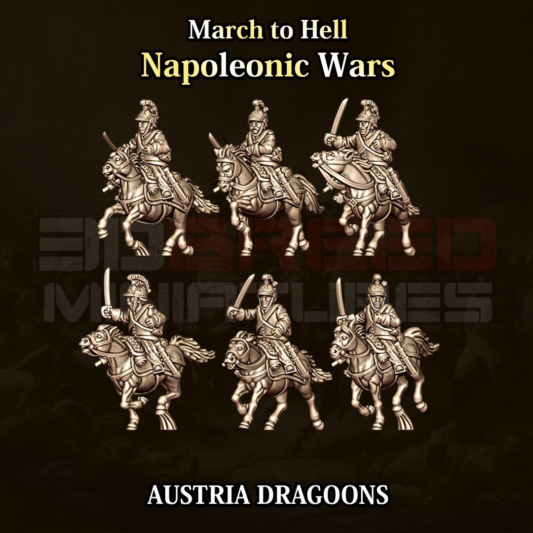 Austria Heavy Dragons | Napoleonic Wars | 3dbreed Miniatures | 15mm ...
