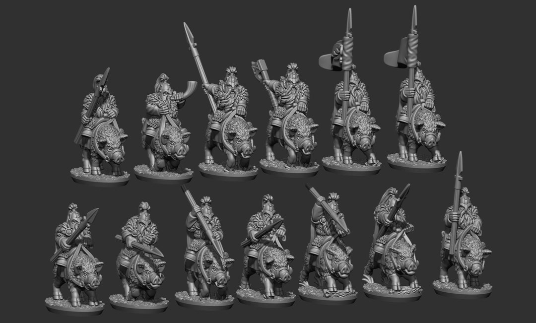 Boar Cavalry x14 Dwarfs Varus Miniatures 10mm Scale - Etsy