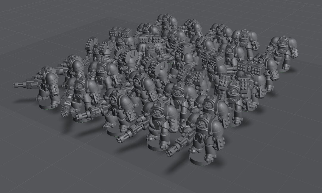 Orbital Knights Heavy Armour Infantry - Heavy Weapons MK2 (x30) | 8mm ...