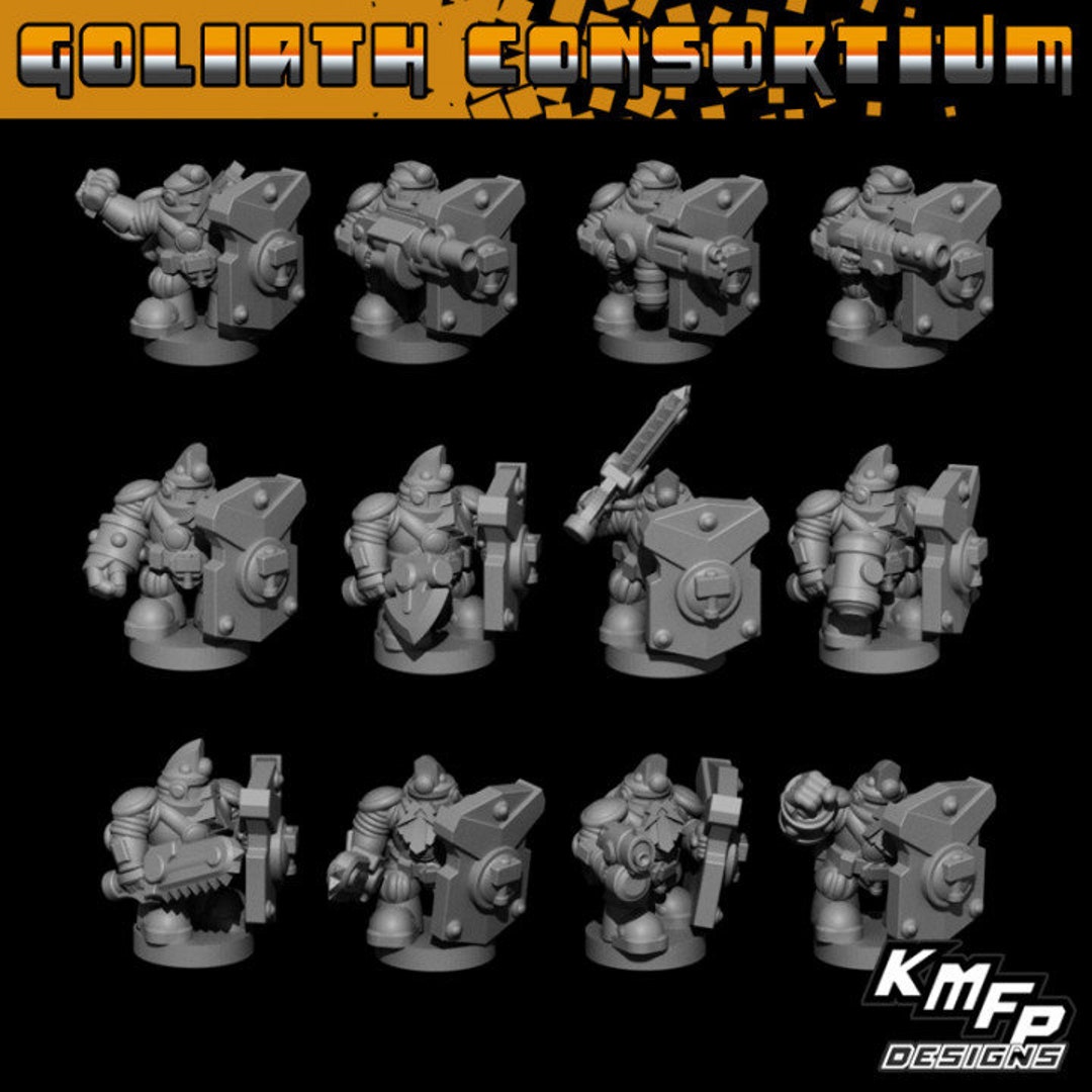 Shield Brothers (x34) | Goliath Consortium | 8mm | KMFP Designs | Kit16 ...