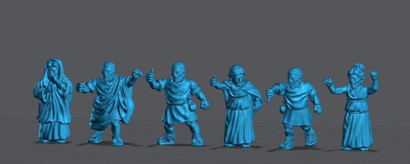 Civilian Spectators Roman Games/arena 3dbreed Miniatures 15mm Scale - Etsy