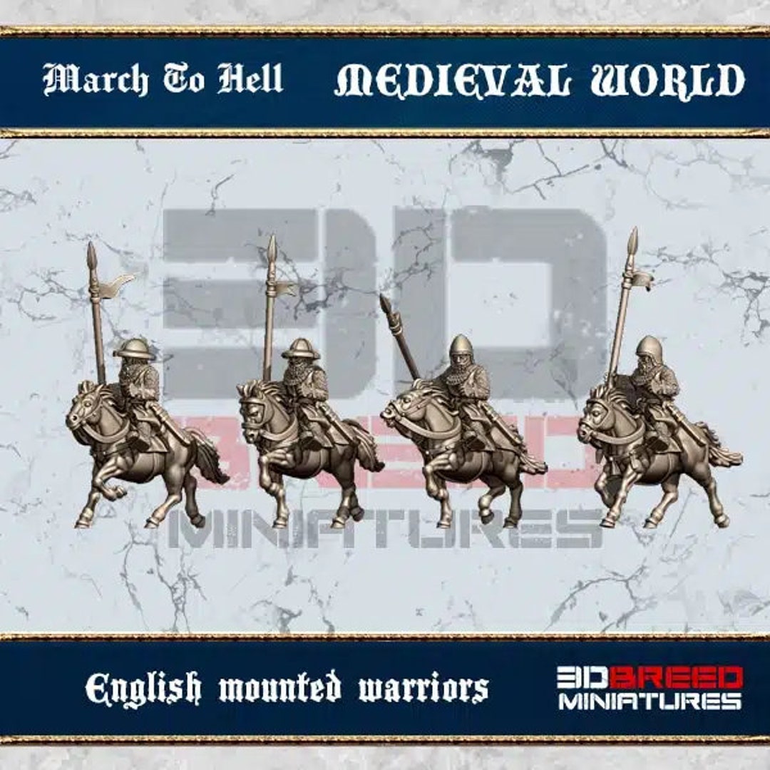 English Mounted Warriors (x8) | 13th Century Western Europe | Medieval ...