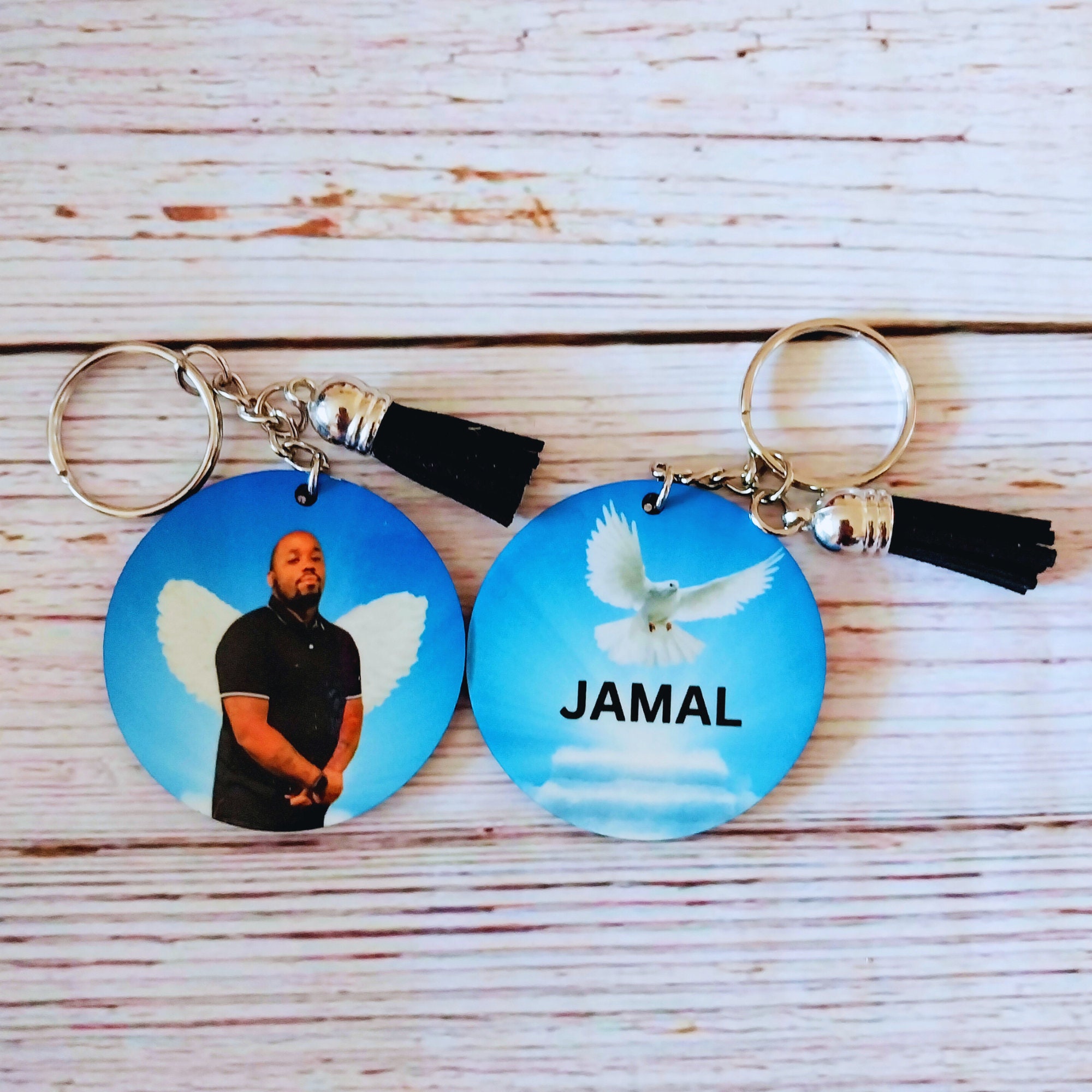 Double Sided Photo Keychain, Custom Photo Keychain, Personalized Photo ...