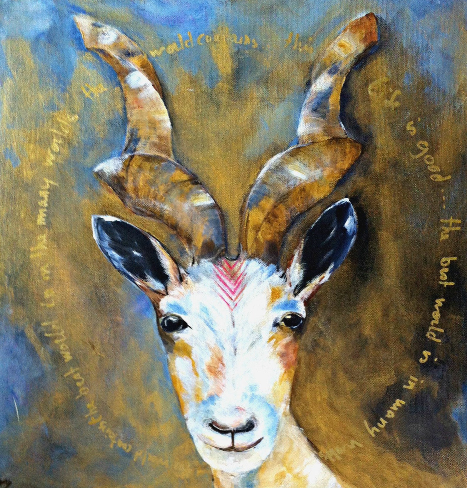 Funky Goat. Original Painting on Canvas - Etsy