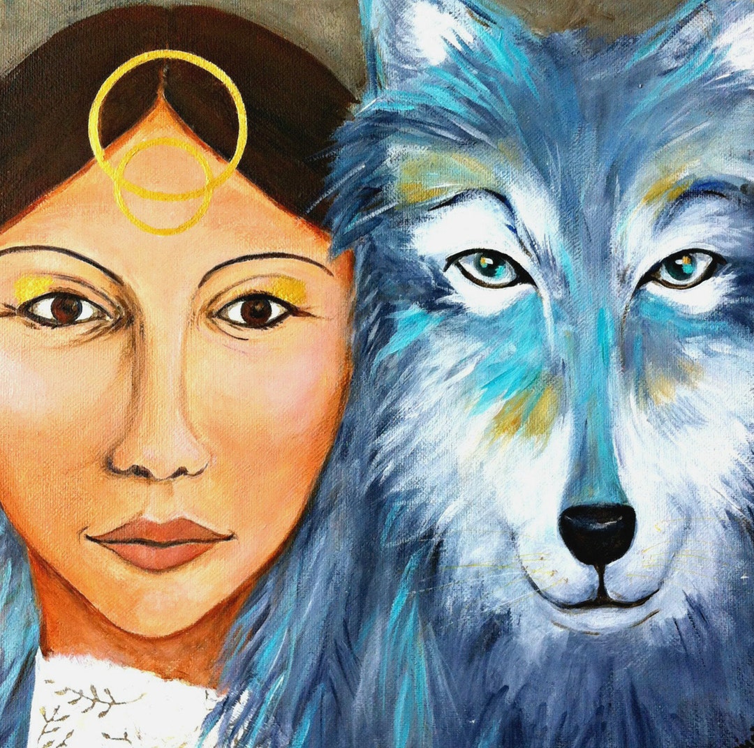 Beata's Wolf. Original Painting on Canvas - Etsy