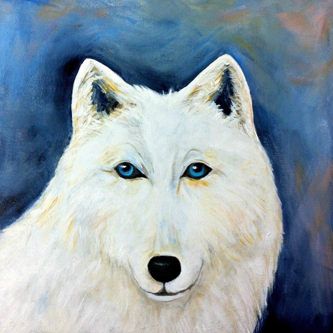 My Great Arctic Wolf. Original Painting on Canvas - Etsy